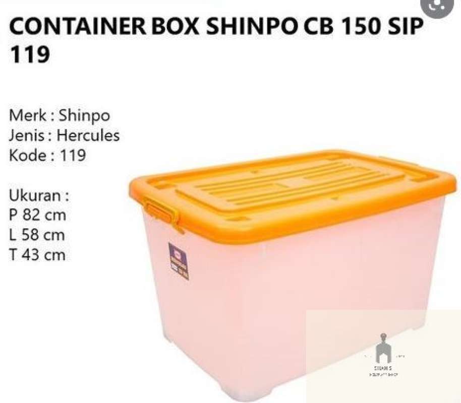 Promo Kontener Container Box Plastik Shinpo Cb 150liter No1 Diskon 23% ...