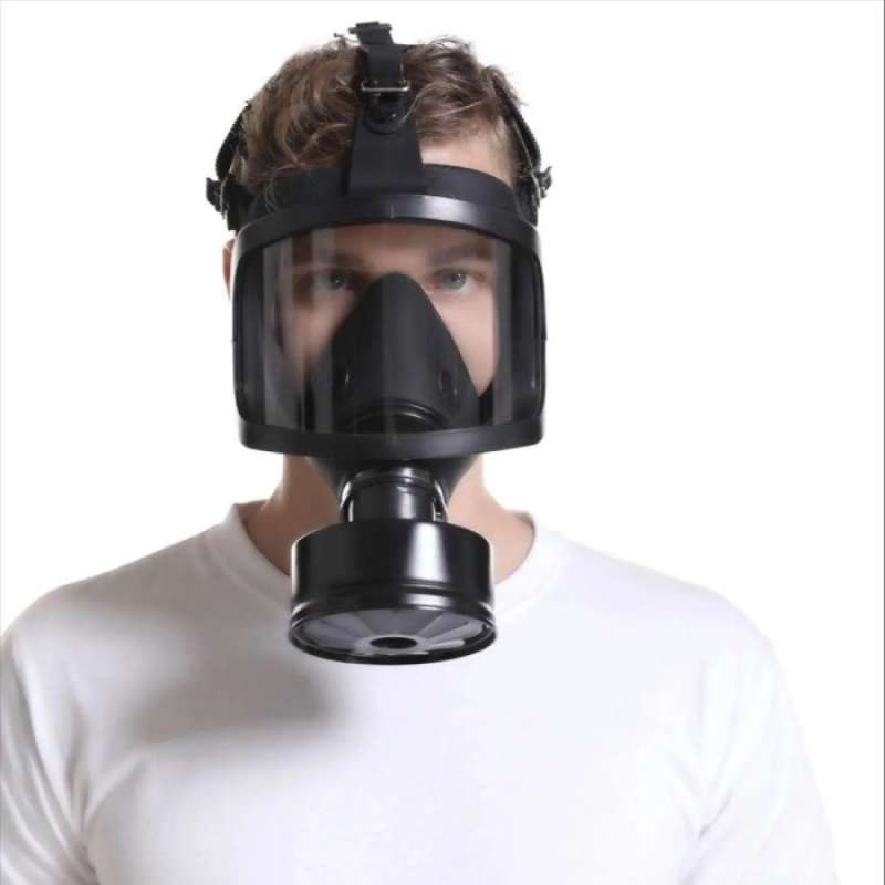 Jual Masker Gas Respirator Full Face Mask Safety Lab Gas Carbon Filter ...