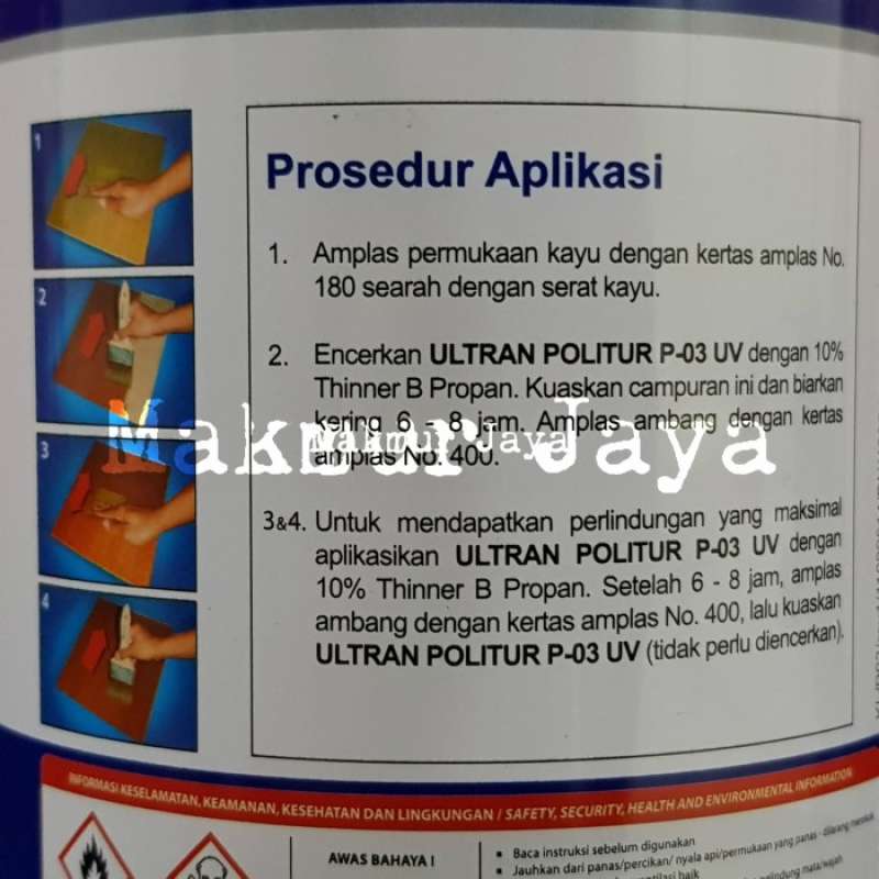 Jual Ultran P-03 Uv Politur Kayu Propan P03 Plitur Eksterior - Mahony ...