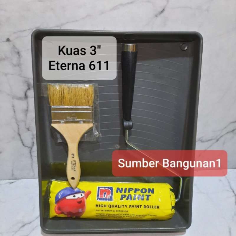 Jual Bak Cat 1 Set Kuas Roll Nippon Paint Roller Cat Tembok Tatakan ...