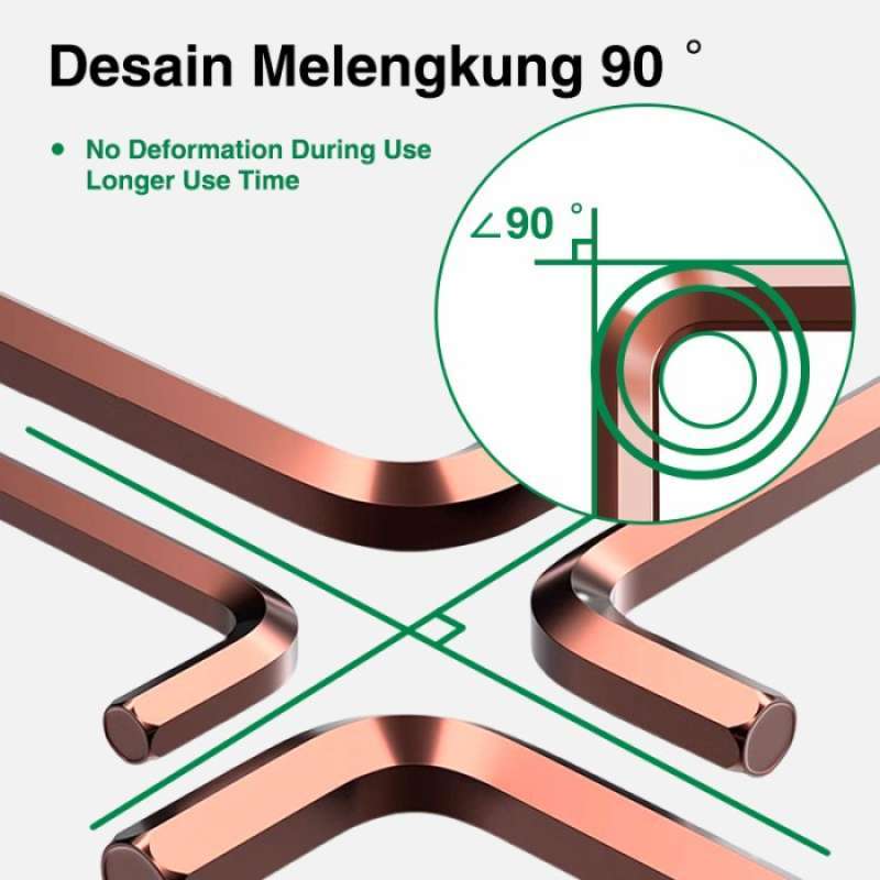 Jual Isku Kunci L Hey Key Set Lengkap Flat End Hex Key 9 Piece Di ...