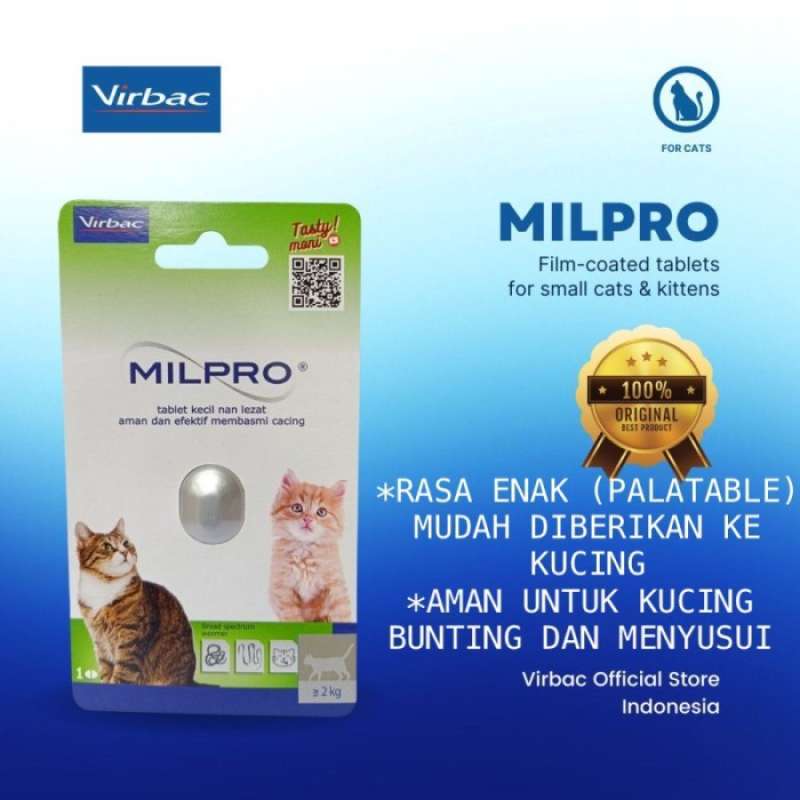 Promo Milpro Cat / Obat Cacing Kucing (harga 1 Tablet) Diskon 23% Di ...