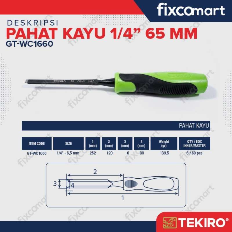 Jual Tekiro Pahat Kayu 1/4 Inch / Tekiro Wood Chisel Di Seller Aghanim ...