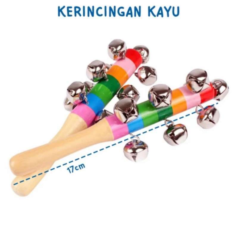 Promo Mainan Anak Basic Kayu Edukasi Sensory Montessori Kerincingan ...