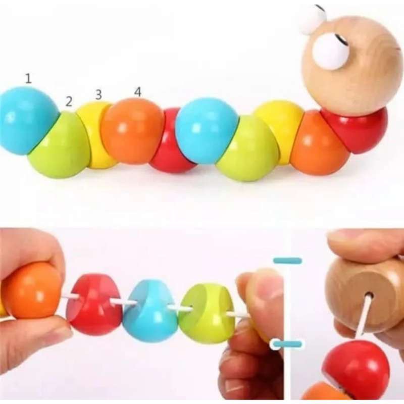 Promo Mainan Anak Basic Kayu Edukasi Sensory Montessori Kerincingan ...