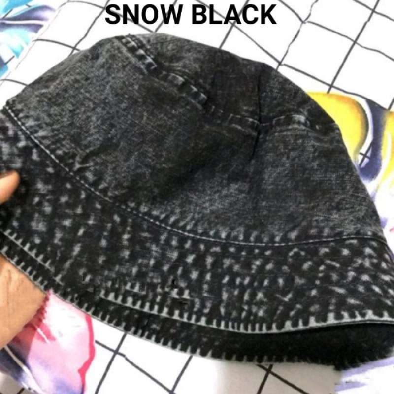 Promo Caliloops Topi Bucket Hat Denim Jeans Wanita Korea Premium Lebar ...
