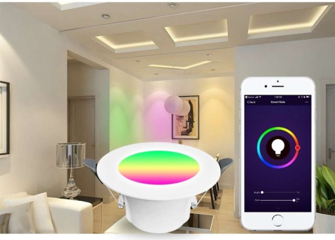 Jual Lampu Smart Downlight Rgb Tuya Wifi Bluetooth 10 W - Gateway Tuya ...