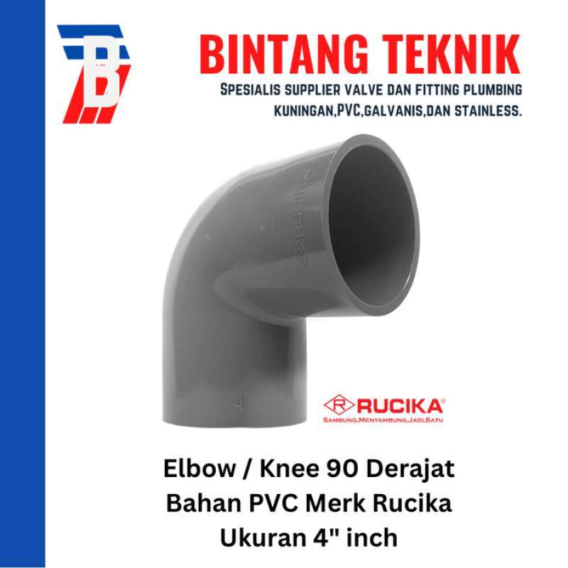 Jual Elbow / Knee 4 Inch Pvc Rucika Aw 90 Derajat Di Seller Yama ...