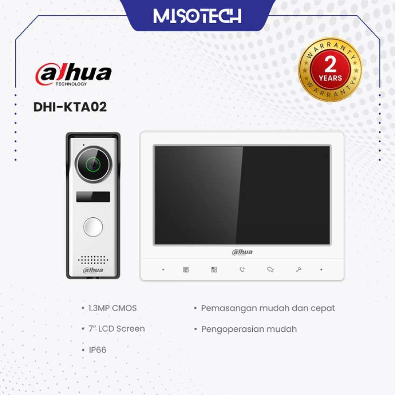 Jual Video Intercom Kit Dahua Dhi-kta02 Analog Smart Home Door Phone Di ...