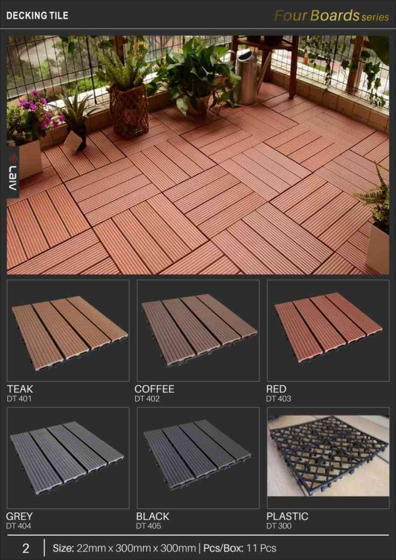 Promo Deck Lantai Wpc Bongkar Pasang, Decking Tile Kayu Motif Salur ...