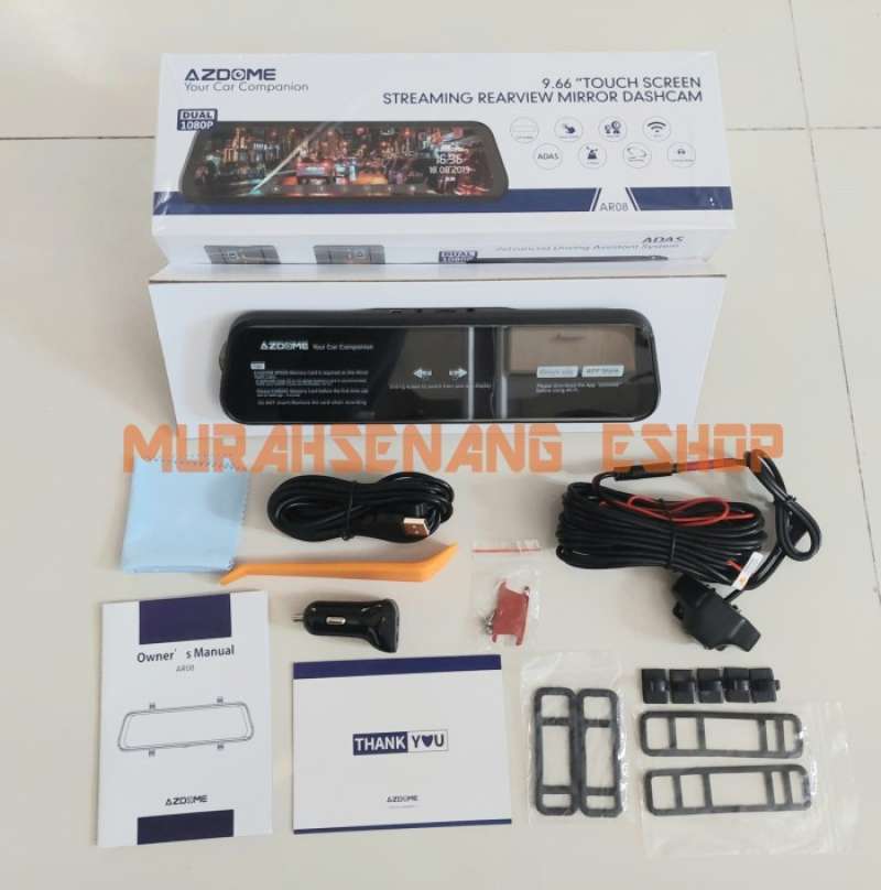 Promo Azdome Ar08 Mirror Dashcam Mobil Spion Kamera Wifi Adas Kamera ...