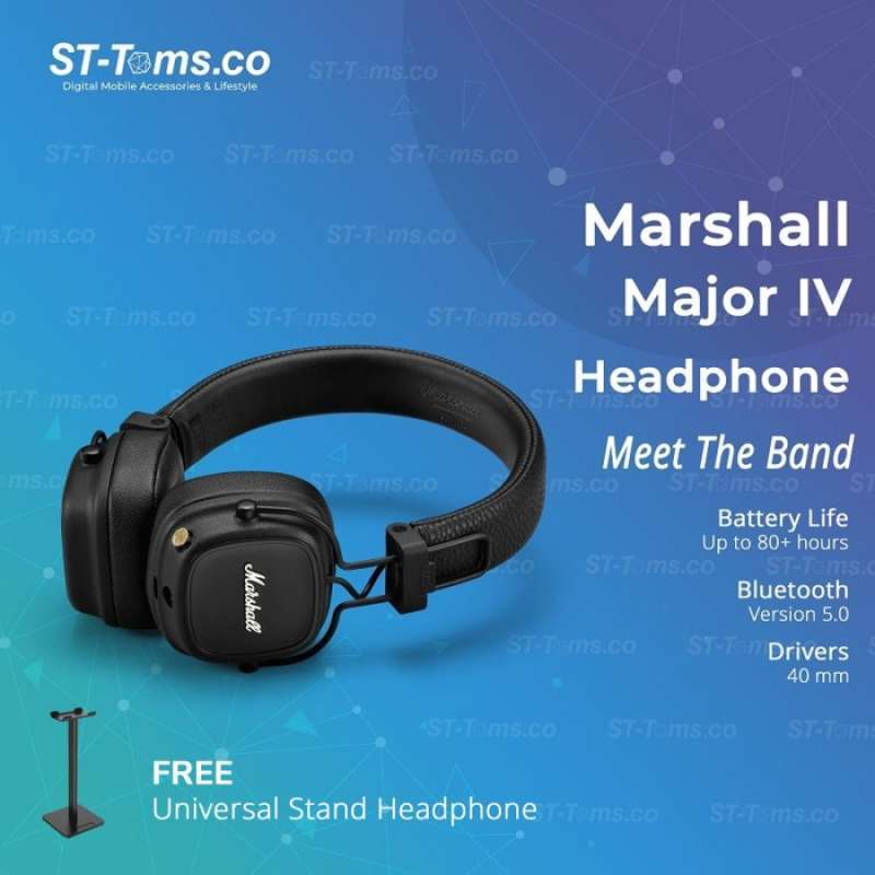 Promo Marshall Major Iv / Major 4 Bluetooth Headphone Diskon 50% Di ...
