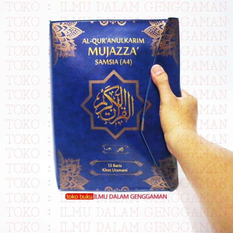 Promo Al Quran Per Juz Mujazza A4 Biru Khot Utsmani 15 Baris Samsia ...
