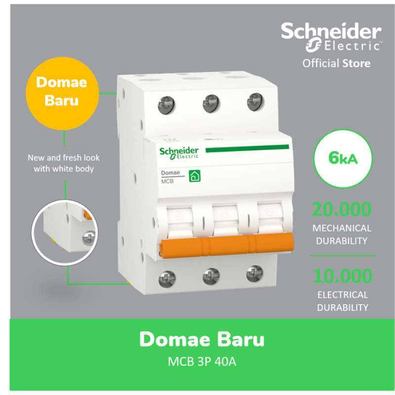 Jual Schneider Electric New Domae Mcb 40a 3p - Domf01340 Di Seller Aghanim - Cengkareng Timur ...