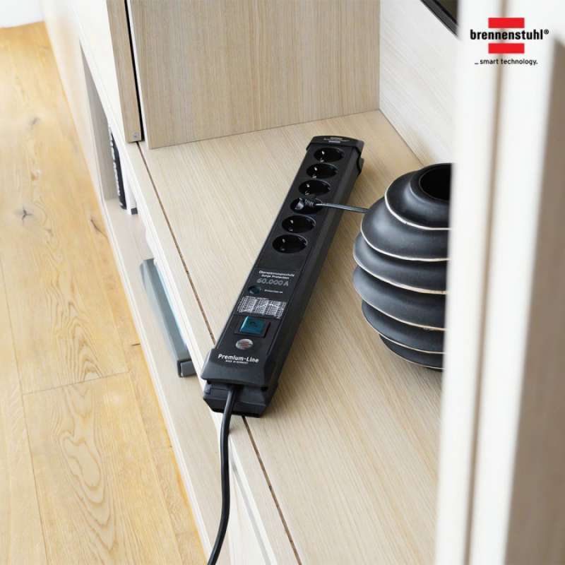 Jual Premium-line Power Strip 6way With Surge Protection 60000 A ...