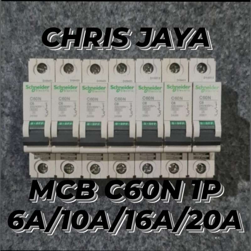Jual Mcb C60n Schneider 6a/10a/16a/20a 1 Phase 1p 1p 1phase Mcb Schneider - 6a Di Seller Shin ...