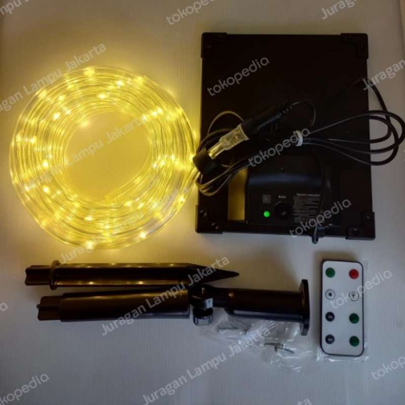 Jual Led Strip Selang Solar Cell Tancap Lampu Strip Solar Panel 10m Di ...