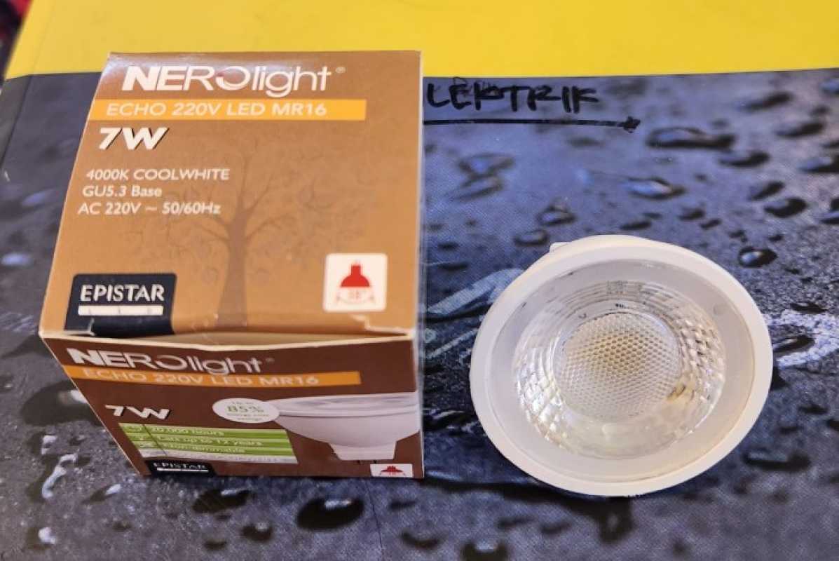 Promo Nerolight Mr16 220v 12v Dc Ac Titan General Echo Nero - Echo 7w ...