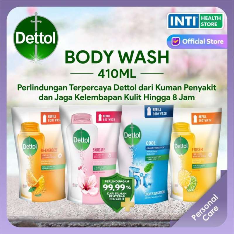 Jual Dettol | Sabun Mandi Cair 410ml Pouch | Sabun Cair Anti Bakteri ...