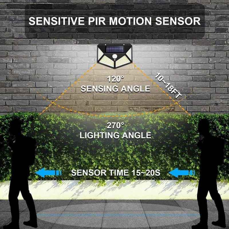 Jual Vktech Lampu Dinding Solar Pir Sensor Ip65 100 Led Natural White ...