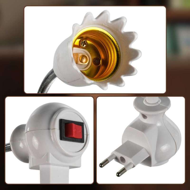 Jual Himiss Fitting Lampu Flexible Led Light Bulb E27 Plug Eu 220v Hm2 ...