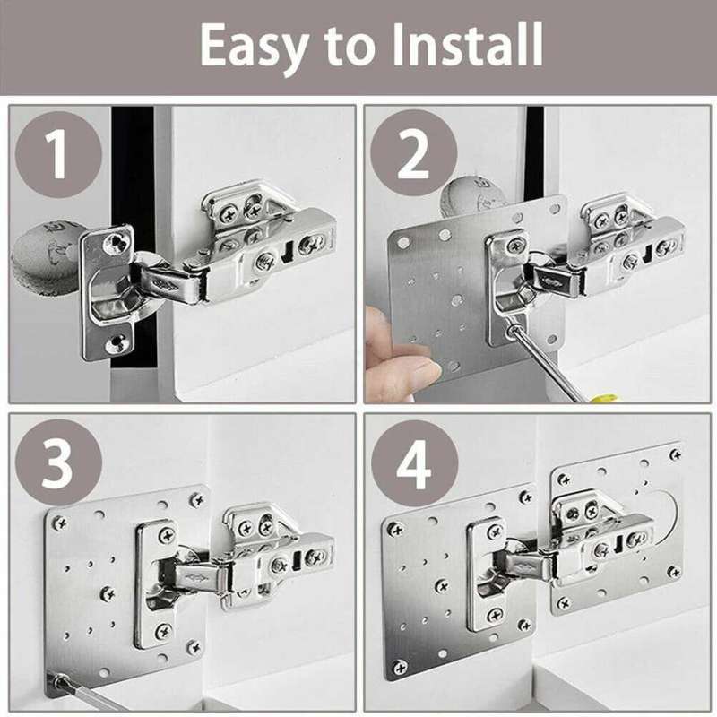 Jual Plat Engsel Sendok Perbaikan Kabinet Hinge Repair Plate 4 Pcs Q410 ...