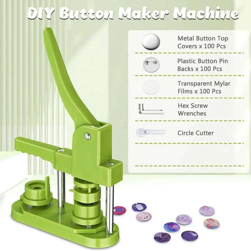 Jual Dcbadge Mesin Press Pin Bros Peniti Bulat Rotating Button Maker Dc ...