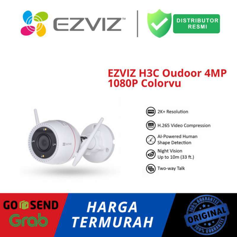 Jual Ezviz H3c Outdoor 4mp Colorvu Night Vision Wifi 2k, Cctv Kamera Ip ...