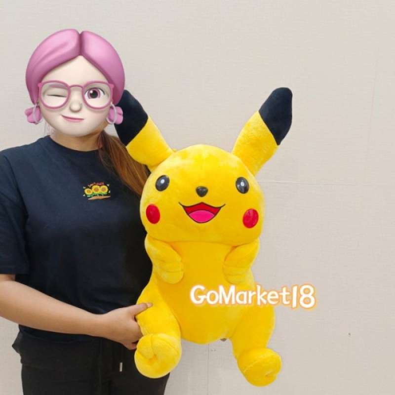 Promo Boneka Karakter Pokemon Pikachu Ukuran Jumbo Besar Sedang Kecil Diskon 23% Di Seller ...