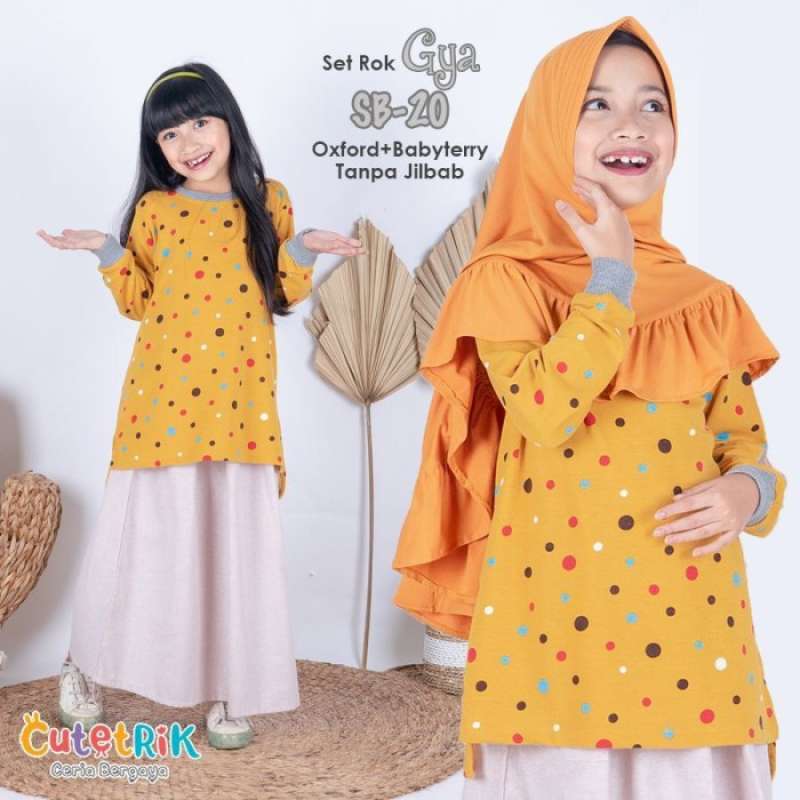 Jual Set Rok Anak Cutetrik Baju Muslim Remaja Setelan Rok Lengan ...
