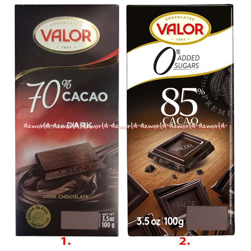 Jual Valor 70% 85% 100gr Dark Chocolate Cacao Supreme Dark Coklat ...