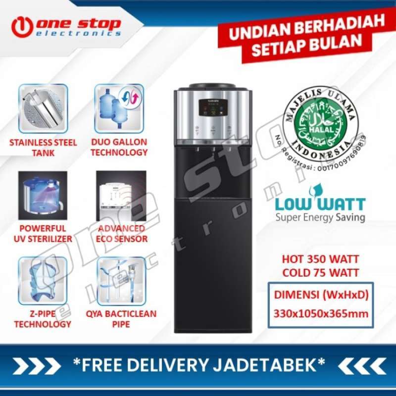 Promo Sanken Hwd-h230ss Dispenser Duo Galon Atas Bawah Oasis Stainless ...