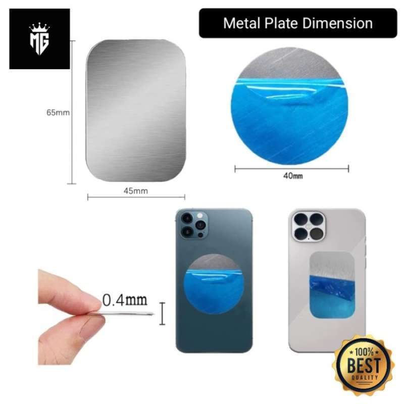 Jual Sticker Tempel Plat Besi Magnet Holder Hp Metal Plate Magnetic ...