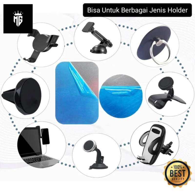 Jual Sticker Tempel Plat Besi Magnet Holder Hp Metal Plate Magnetic ...