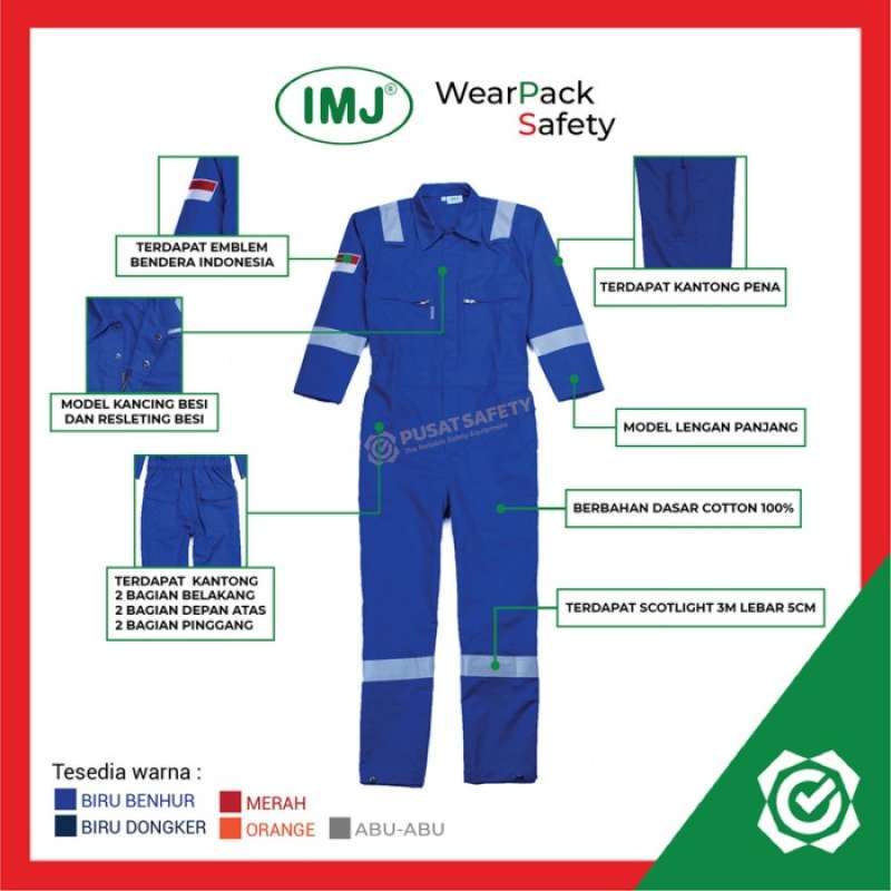 Promo Promo- Wearpack Safety / Baju Kerja / Seragam Kerja Imj Full ...