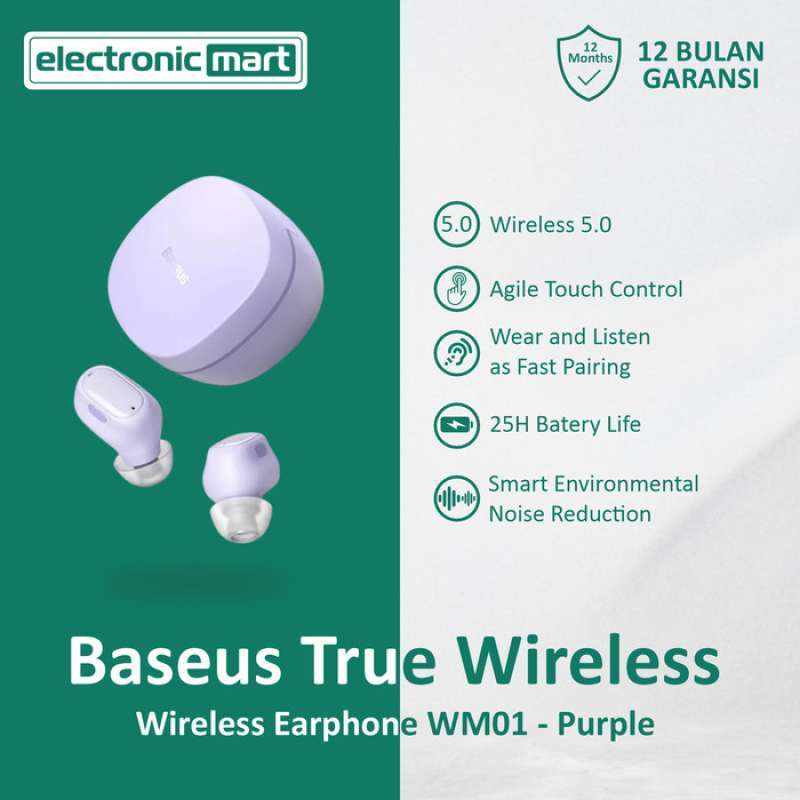 Promo Baseus Wm01 / Encok Wm-01 Tws True Wireless Earbuds Bluetooth ...