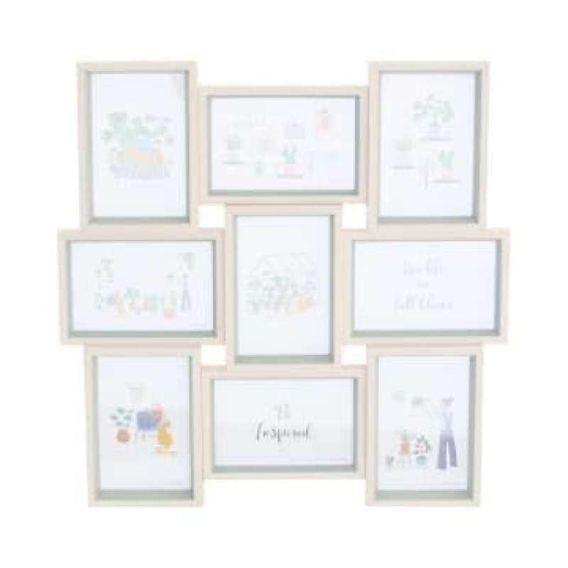 Promo Bingkai/frame Foto Kolase Persegi Be Inspired 9 Slot In - Hijau ...