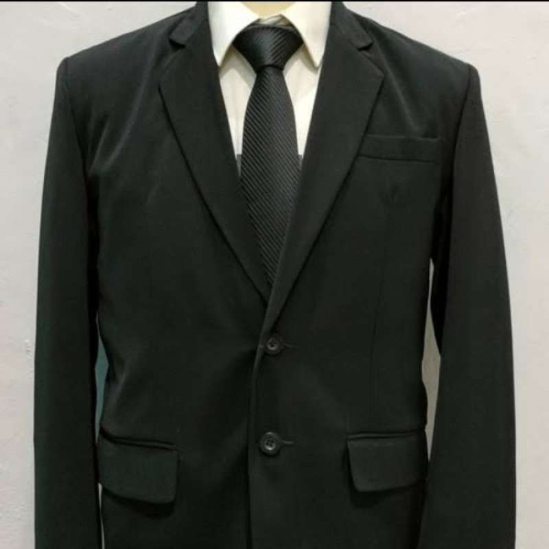 Jual Jas Pria Blazer Free Dasi / Jas Wisuda Pria / Jas Hitam Pria / Jas ...