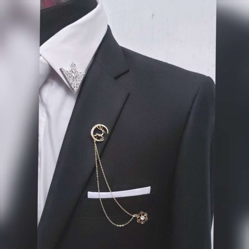 Jual Lapel Pin Rantai/bros Rantai Jas - Bulan Sabit Rusa Di Seller Zati ...