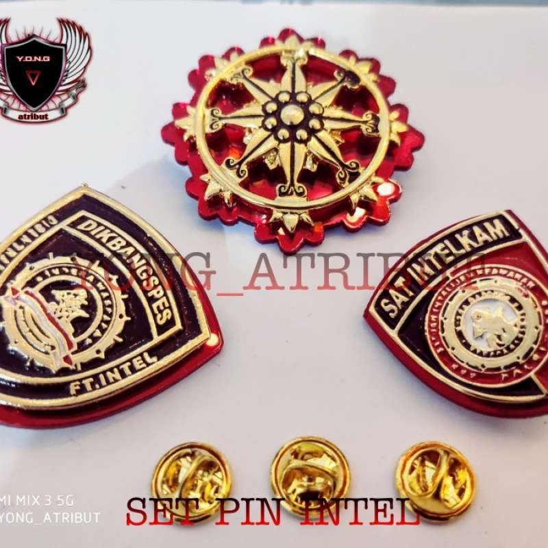 Jual Set Pin Intel Roda Intel, Dikbangspes Intel, Sat Intelkam ...