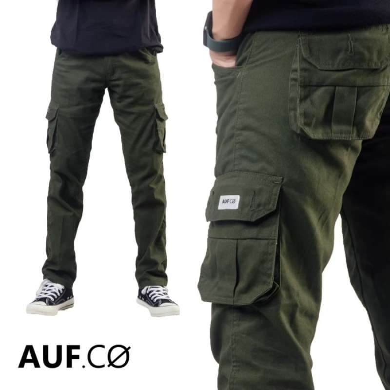 Jual Celana Cargo Kargo Pria Hijau Army Slimfit Auf.co Jumbo 28 Sampai 42 - 5xl Abu-abu Di ...