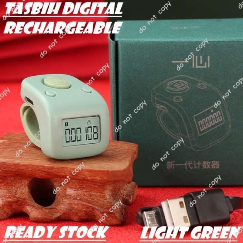 Jual Tasbih Digital Rechargeable Finger Counter Generasi Terbaru - I30 ...