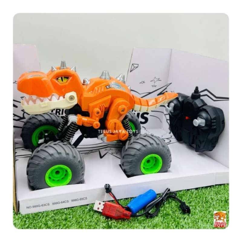 Promo Mainan Mobil Dinosaurus Besar Remote Control Baterai Cas Rc Dino ...