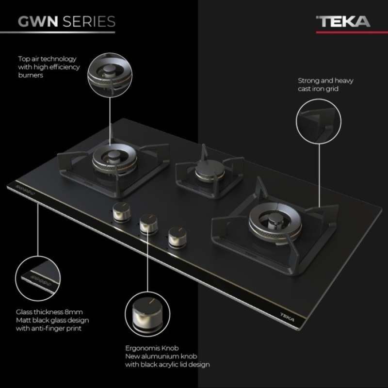 Jual Kompor Gas Tanam Teka Gwn Lux 75 2g Ai Al 2tr Built-in Gass Hob ...
