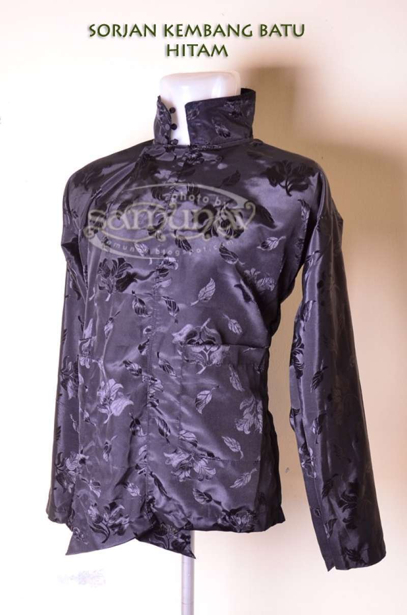 Jual Baju Khas Jawa Surjan Kembang Batu Warma Hitam - Xl Di Seller ...