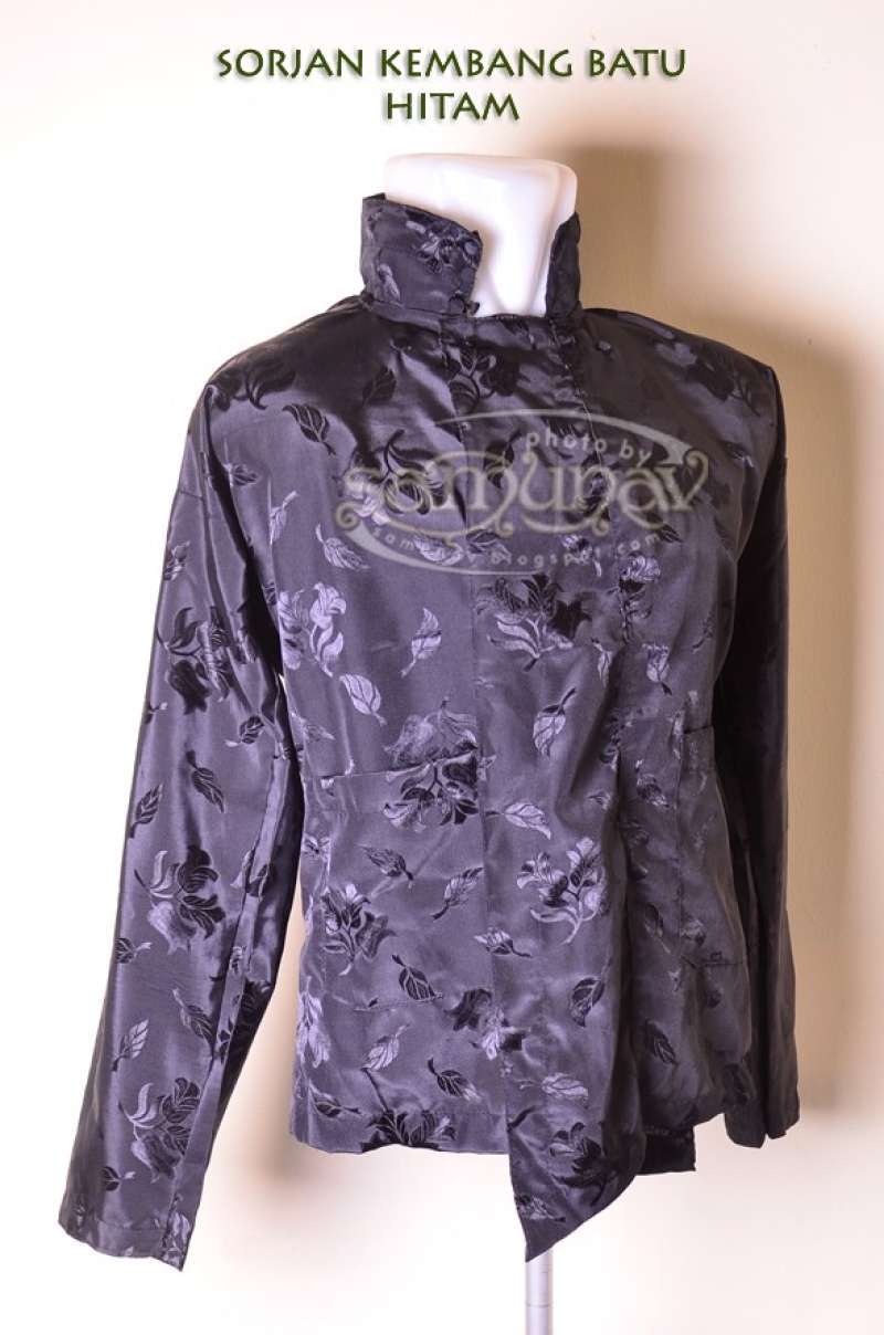 Jual Baju Khas Jawa Surjan Kembang Batu Warma Hitam - Xl Di Seller ...