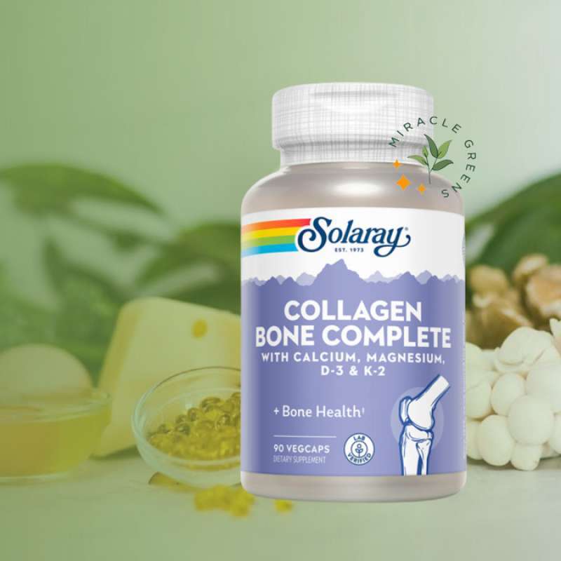 Promo Solaray Collagen Bone Complete Calcium Magnesium D3 K2 90 Vegcaps ...