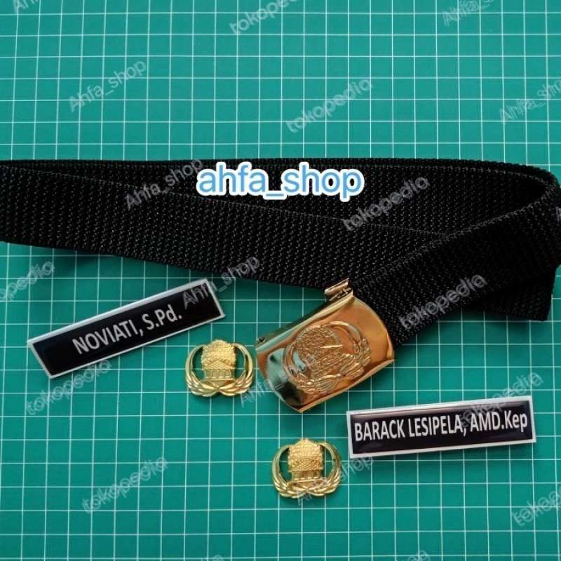 Jual Paket Hemat Name Tag Asn, Pin Korpri Dan Ikat Pinggang - Magnet Di ...