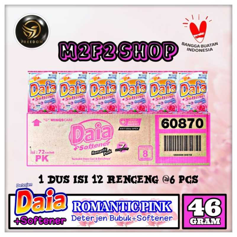 Promo Daia Romantic Pink Detergent Bubuk Sabun Cuci Baju - 46 Gr (karton) Diskon 23% Di Seller ...