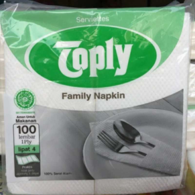 Promo [ 1karton ] Toply Family Napkin Tissue 100 Lembar Diskon 23% Di ...